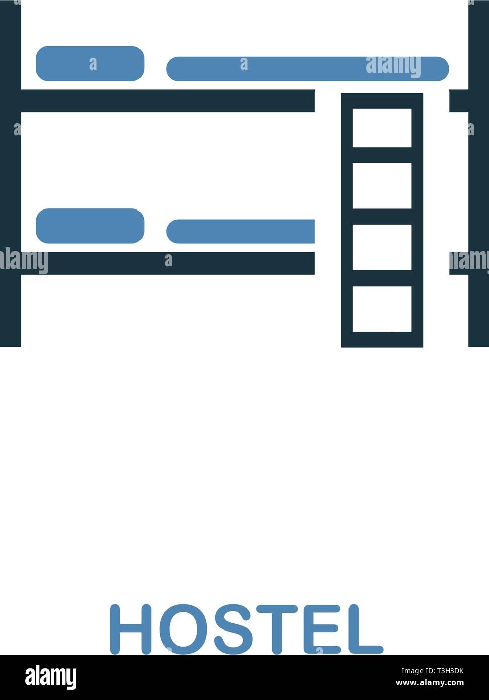 Hostel icon in two colors. Creative design from city elements icons ...