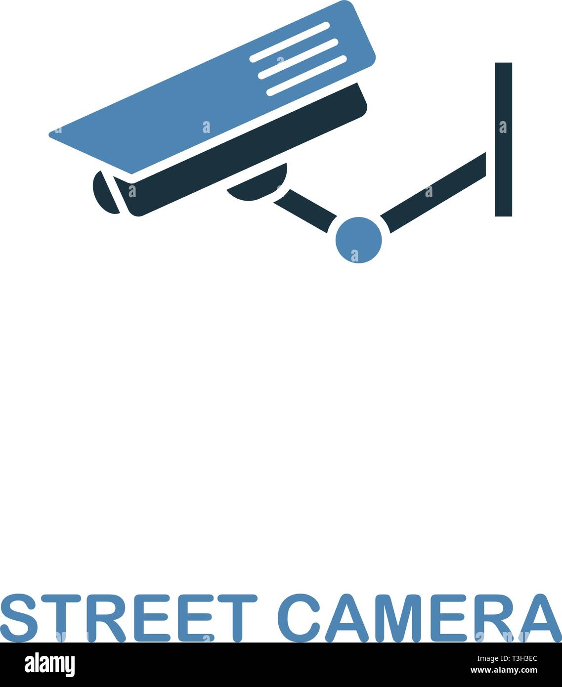 Street Camera icon in two colors. Creative design from city elements ...