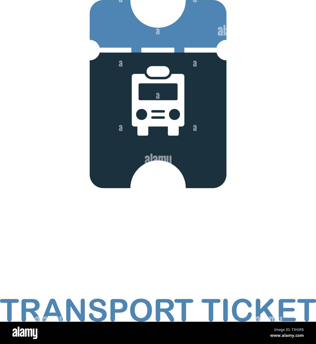 Transport Ticket icon in two colors. Creative design from city elements ...