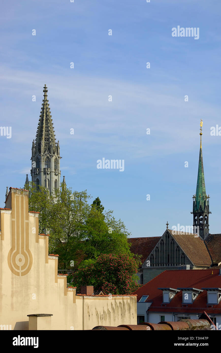 View over the rooftops of the historic Old Town to the Minster of ...
