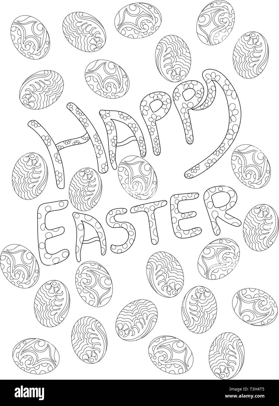 Decor for coloring eggs Stock Vector Images - Alamy