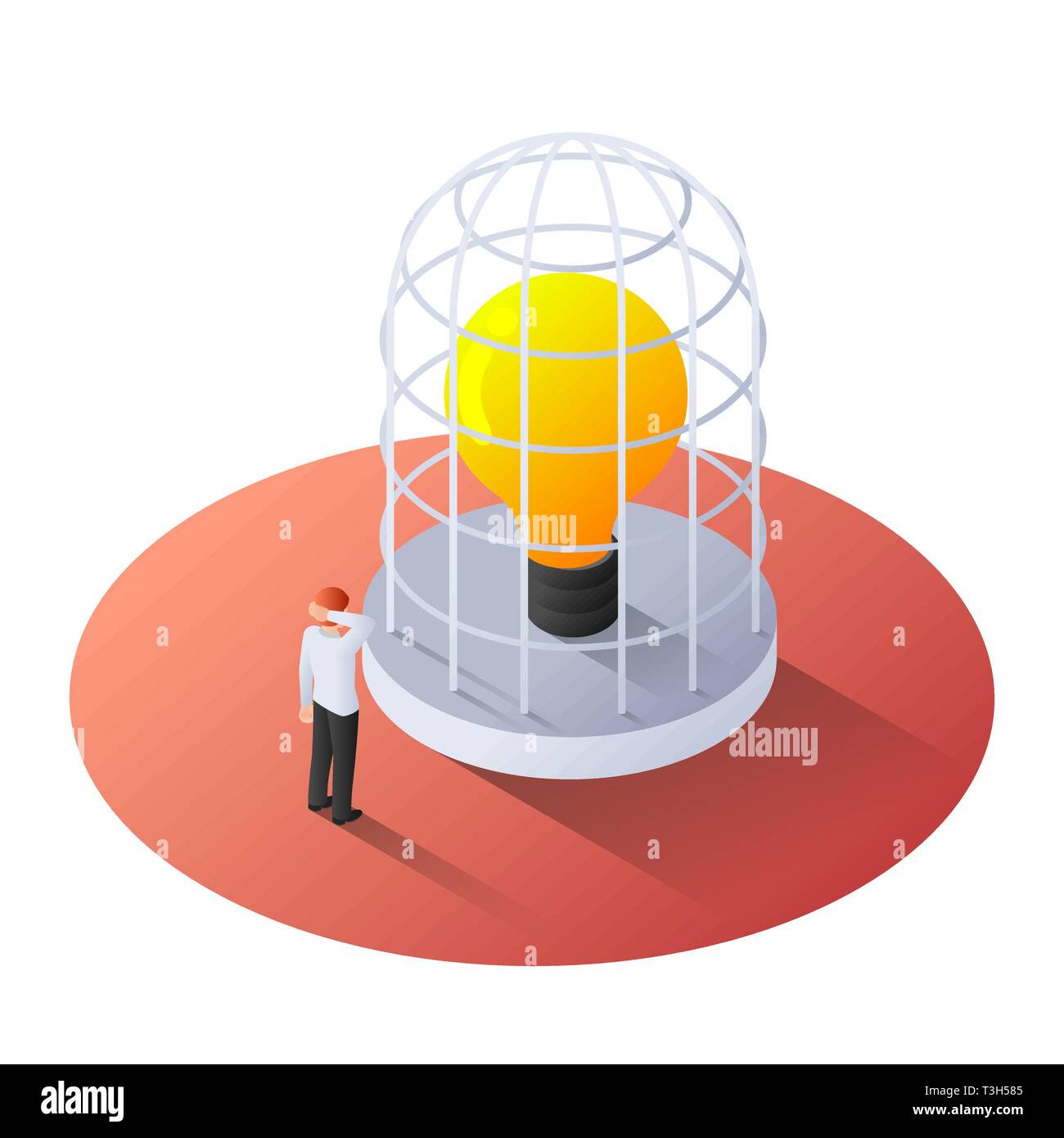 Light bulb cage Stock Vector Images - Alamy