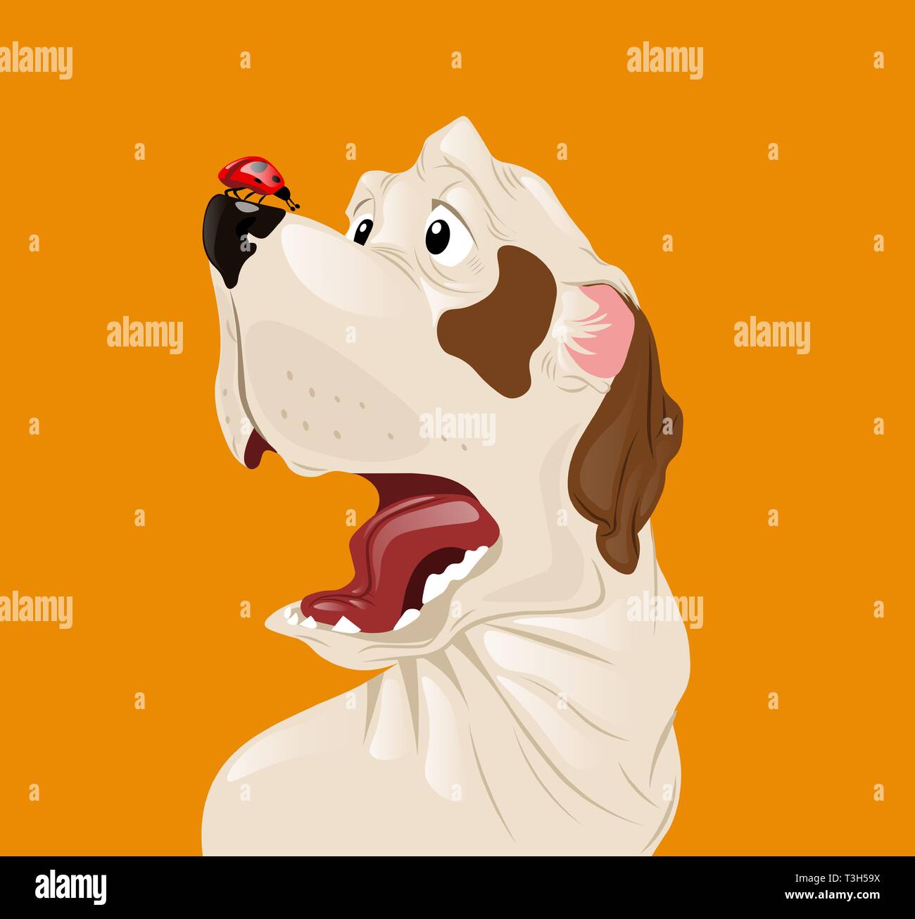 Spooked dog Stock Vector Images - Alamy