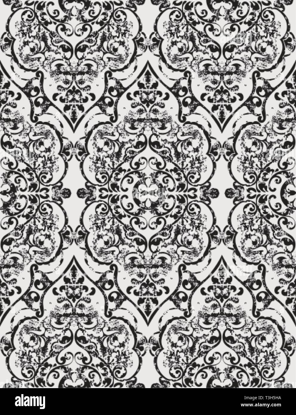 Baroque texture pattern Vector. Floral ornament decoration. Victorian ...