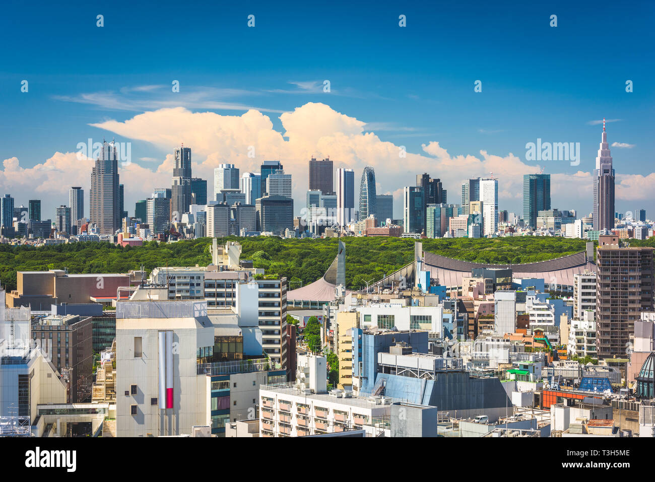 Tokyo, Japan city skyline over Shibuya towards Shinjuku Ward Stock Photo - Alamy