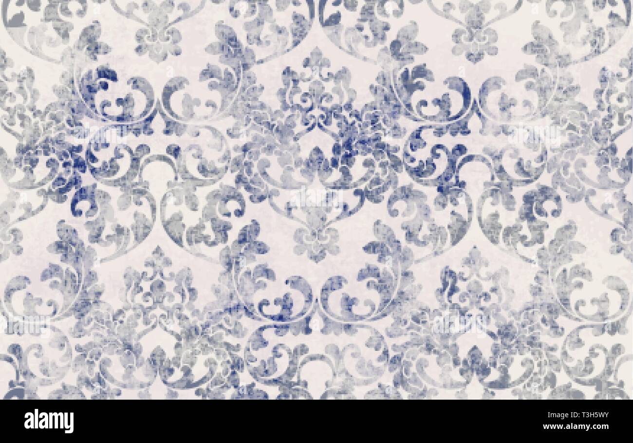 Rococo texture pattern Vector. Floral ornament decoration. Victorian ...