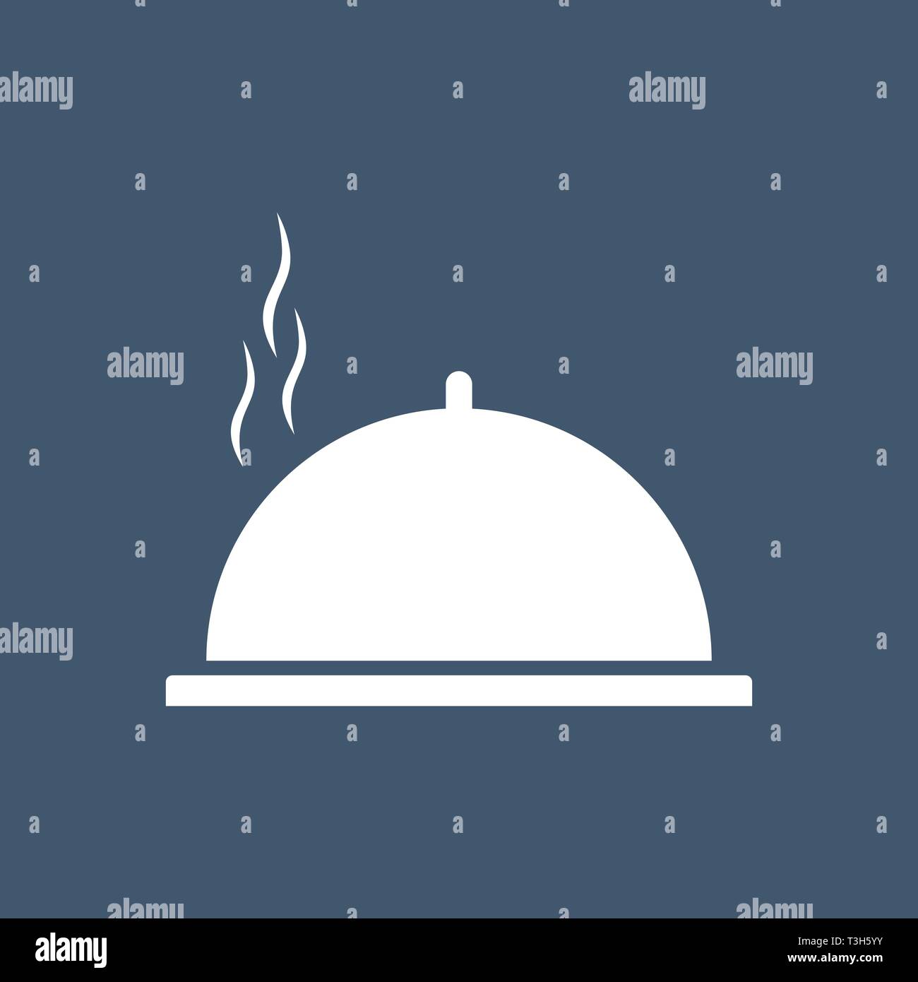 Cloche food plate vector illustration. Cloche icon simple Stock Vector ...