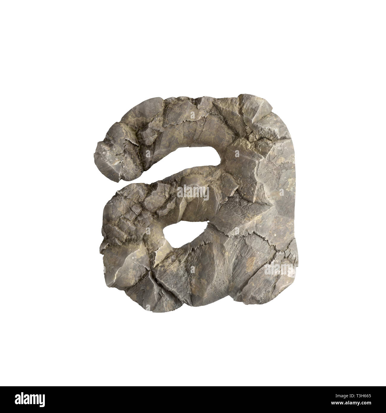 Rock letter A - Small 3d boulder font isolated on white background ...