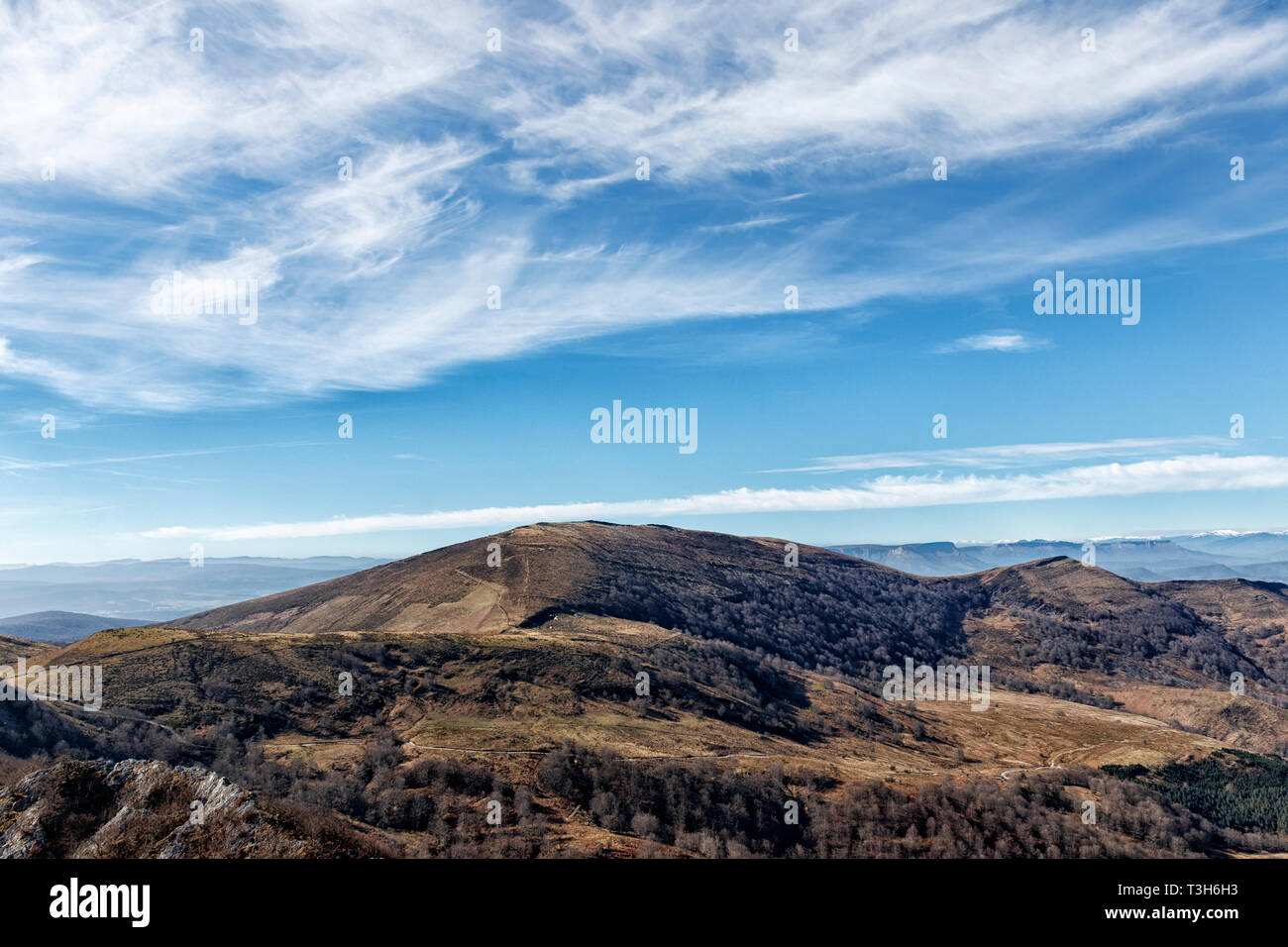 landscape in the mountains of basque country Stock Photo - Alamy