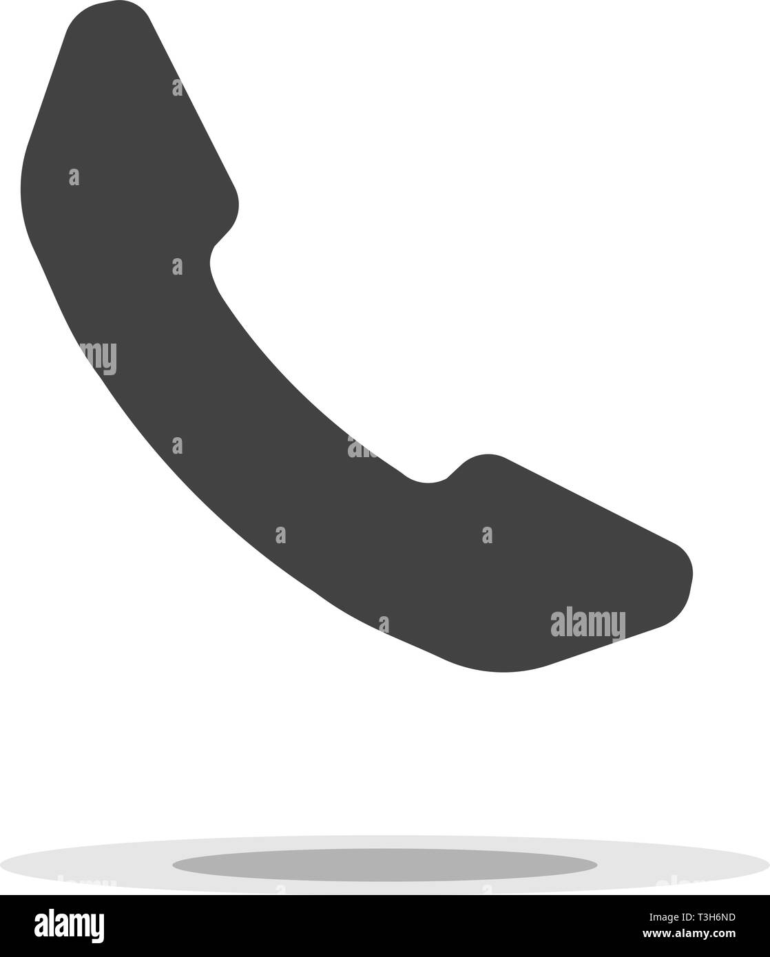 Phone icon with flat black color. Solid telephone symbol for contact ...