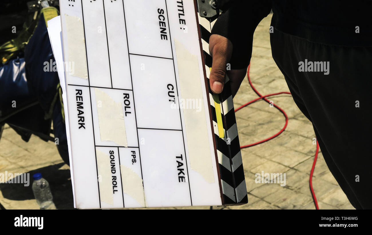 Film production crew Stock Photo - Alamy