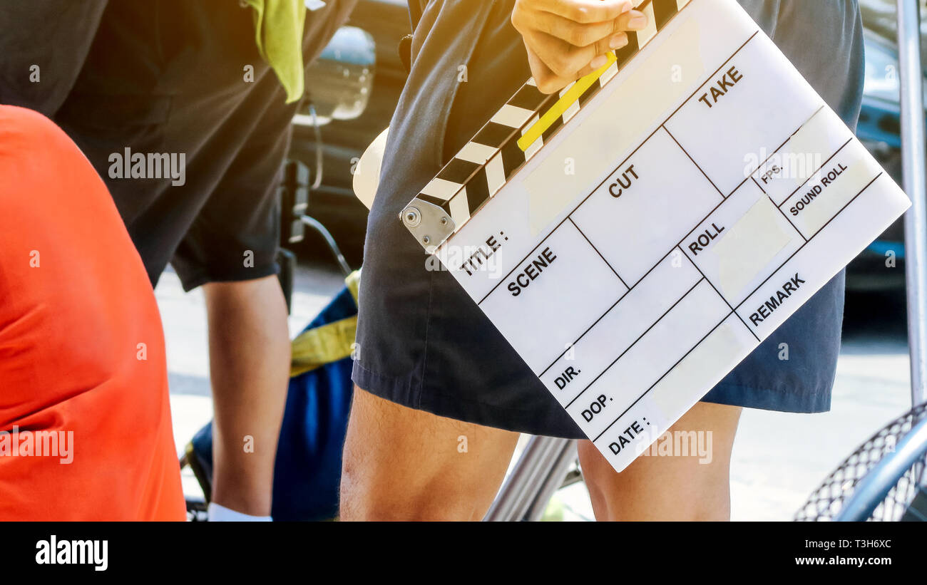 Film production crew Stock Photo - Alamy