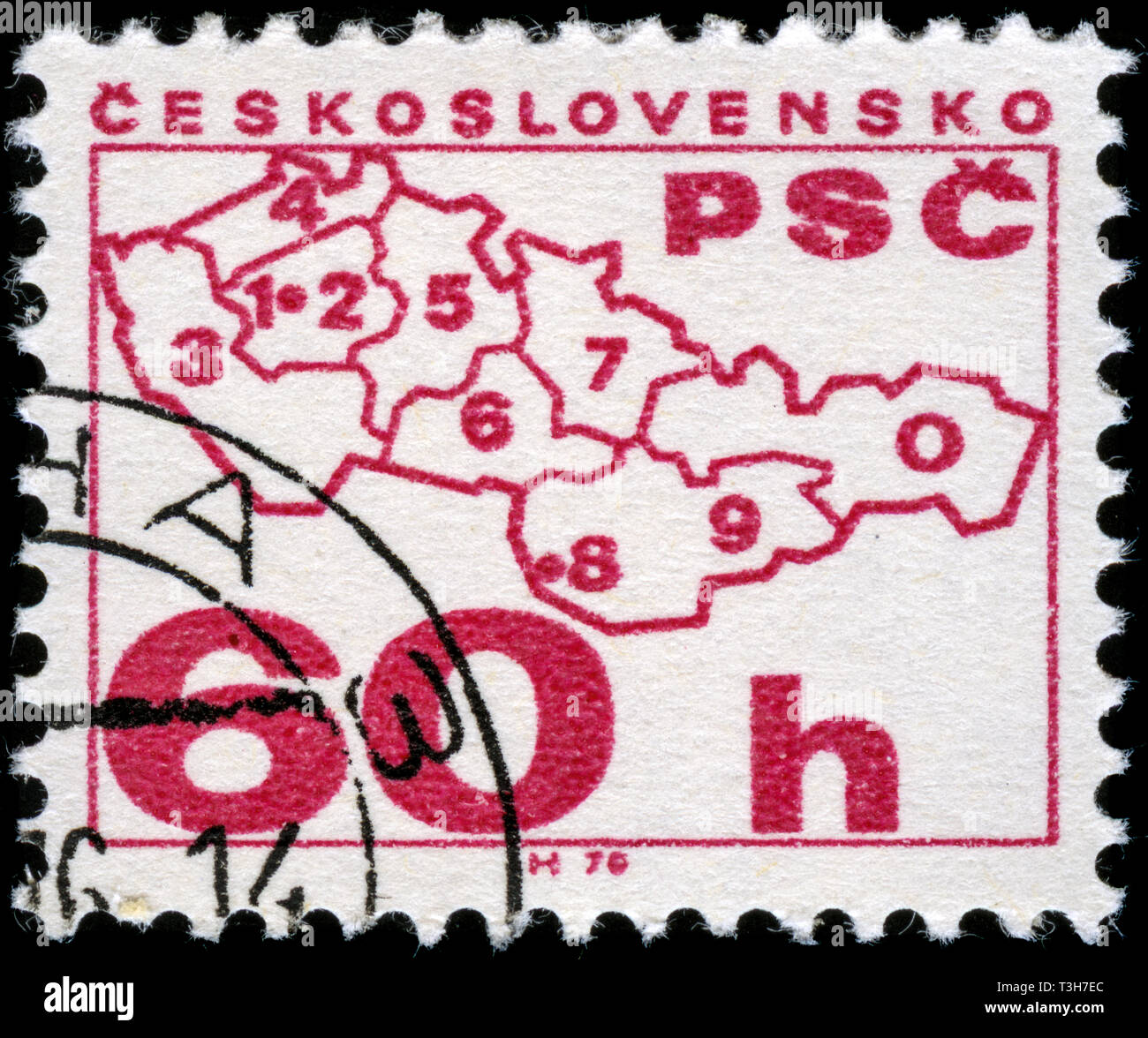 Postage stamp from the former state Czechoslovakia in the Scroll's ...