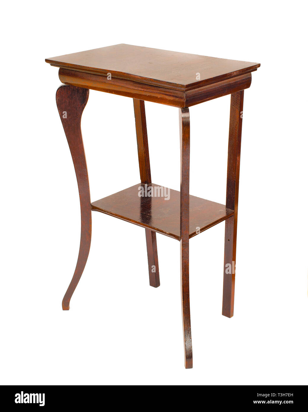 Vintage end table isolated on white Stock Photo - Alamy