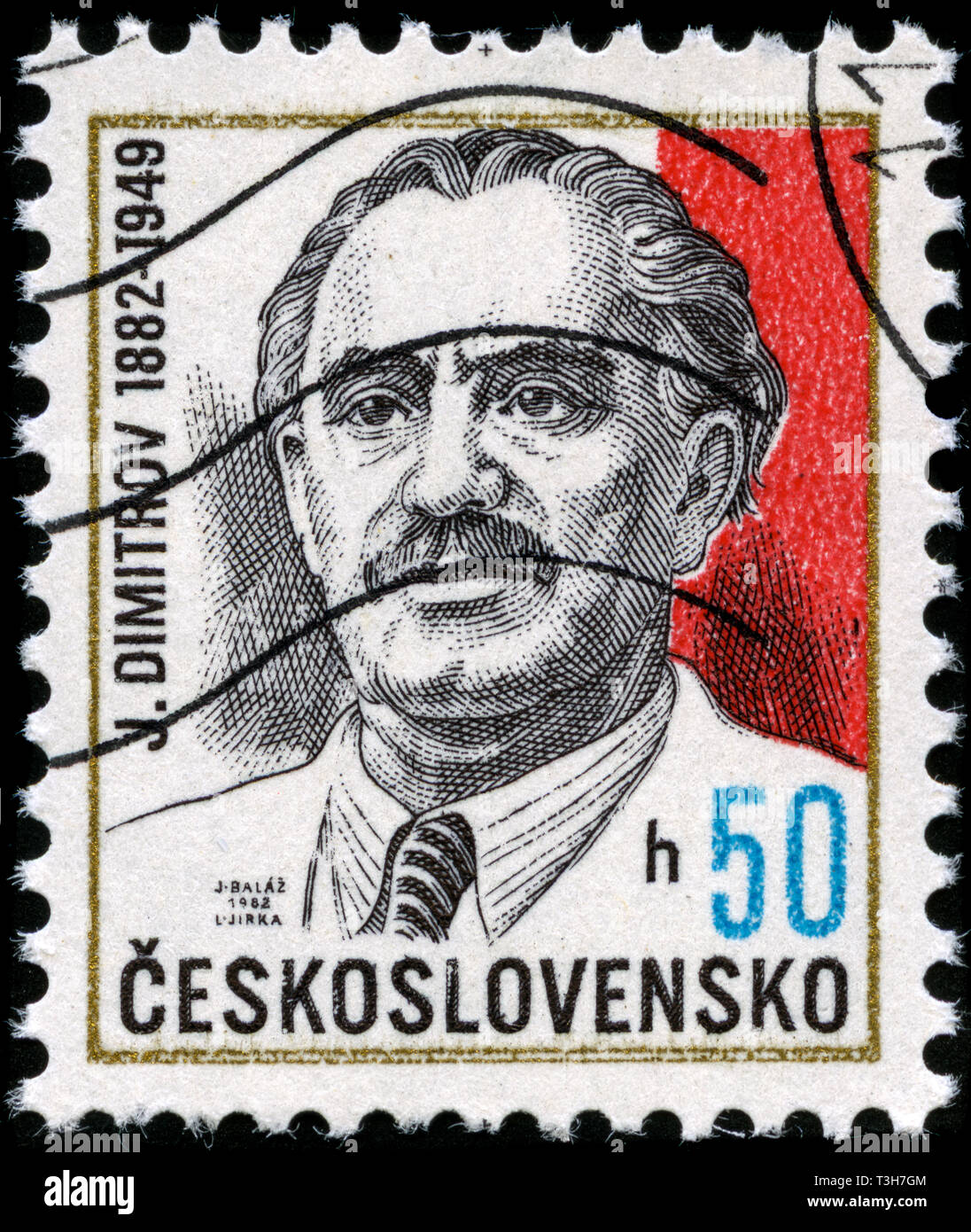 Postage stamp from the former state Czechoslovakia in the UNESCO World ...