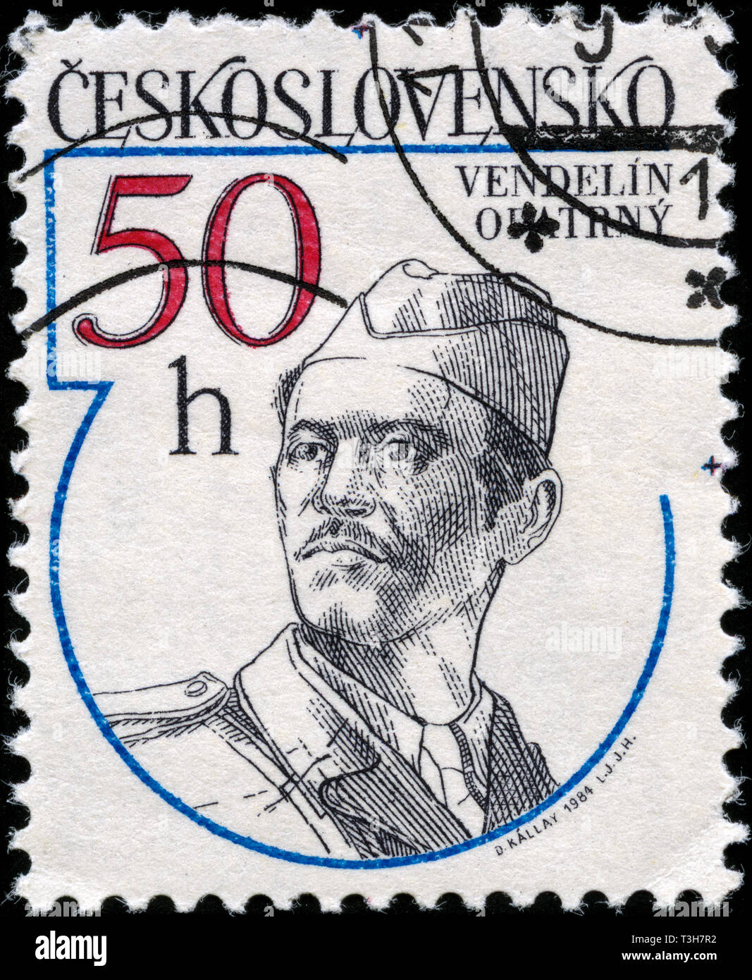 Postage stamp from the former state Czechoslovakia in the Famous Men ...