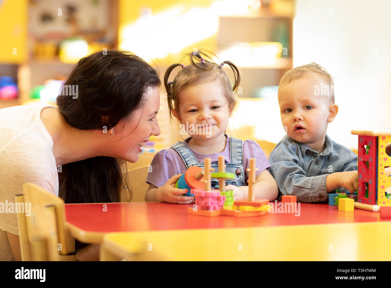 Daycare center parent teacher hi-res stock photography and images - Alamy
