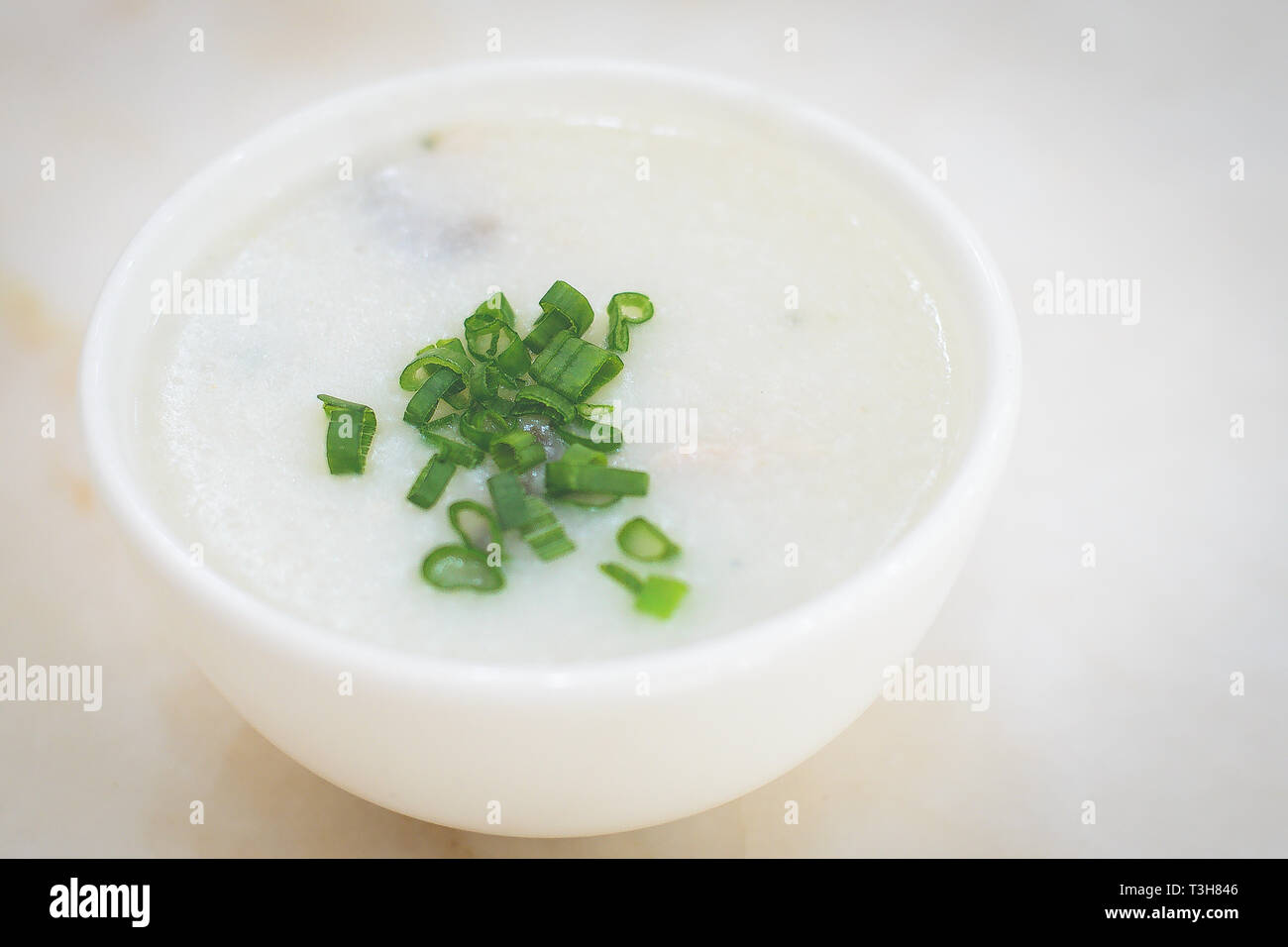 Cantonese rice Porridge with Century Egg and Pork and spring onion ...