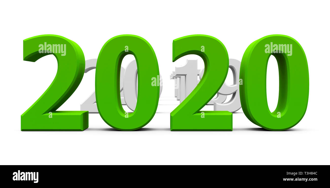 Green 2020 come represents the new year 2020, three-dimensional ... Green 2020 come represents the new year 2020, three-dimensional ...