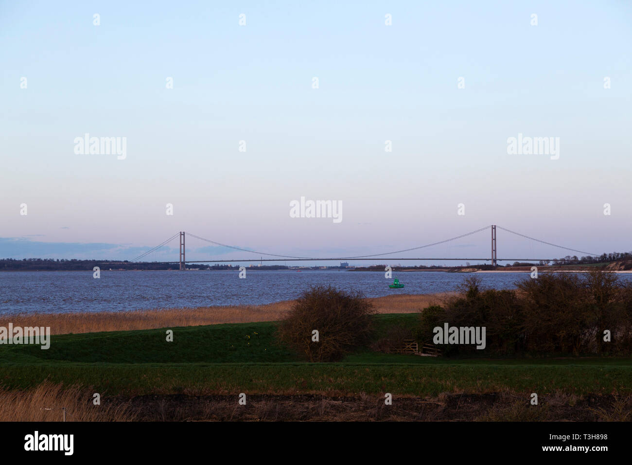 The Humber Bridge spans the River Humber. The suspension bridge was ...