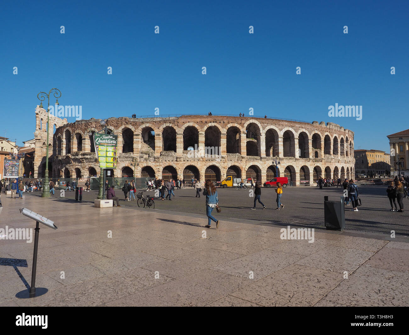 VERONA, ITALY - CIRCA MARCH 2019: Arena di Verona roman amphitheatre ...