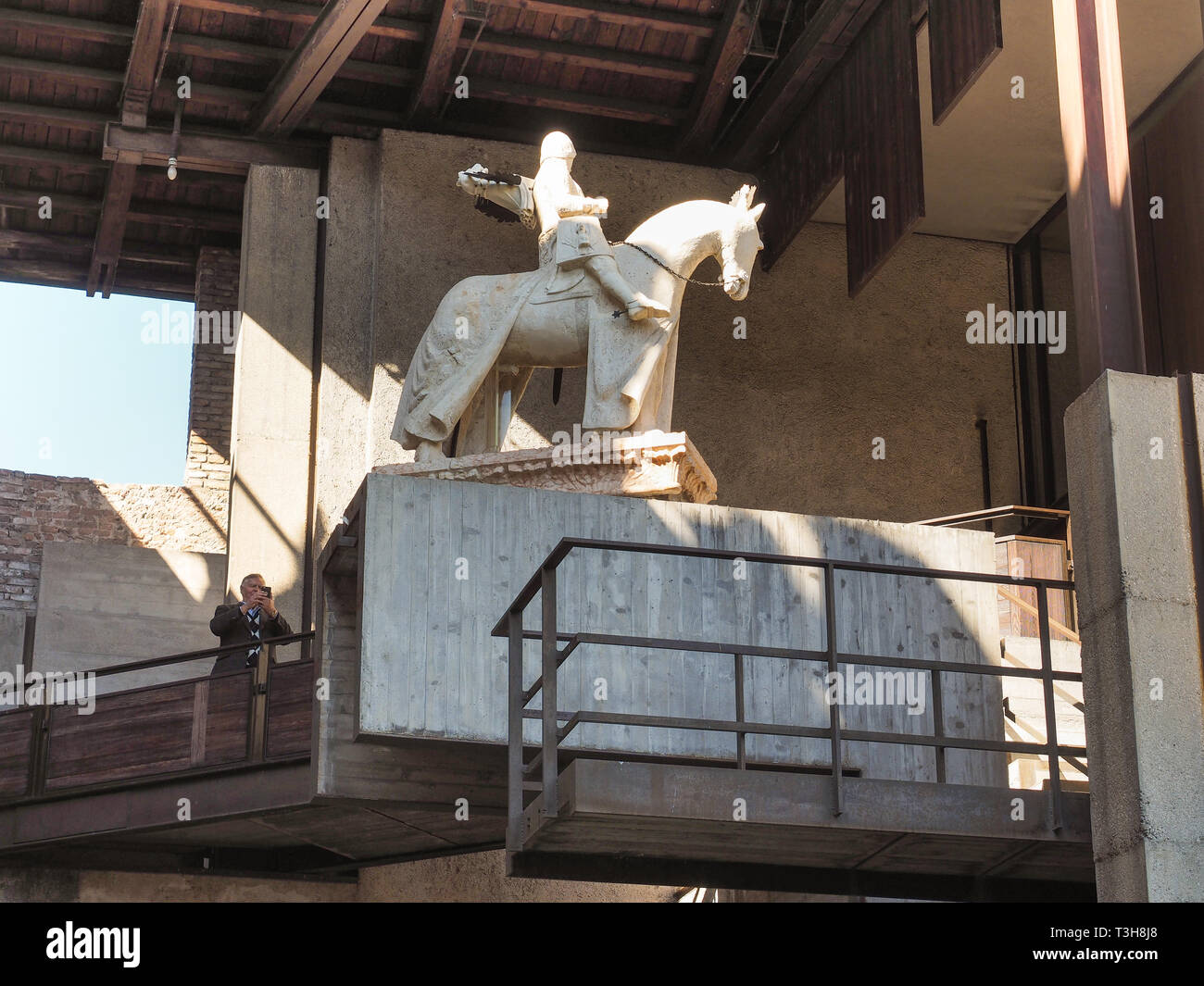 VERONA, ITALY - CIRCA MARCH 2019: Castelvecchio museum designed by ...