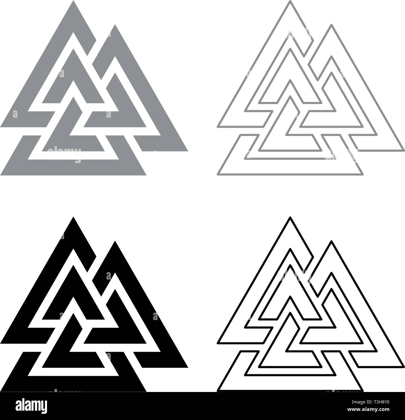 Valknut Tattoo Designs