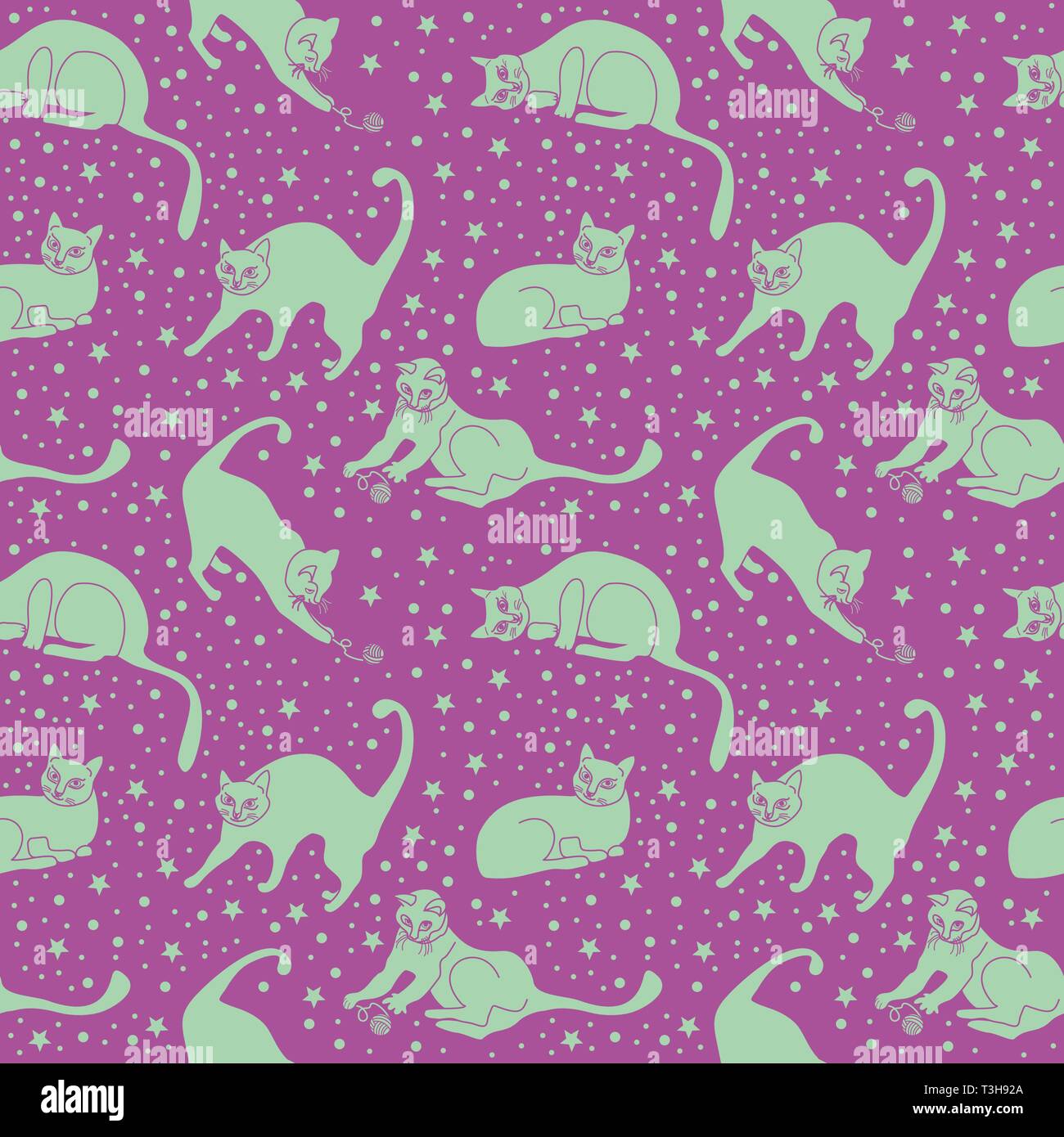 Cat and fabric Stock Vector Images - Alamy