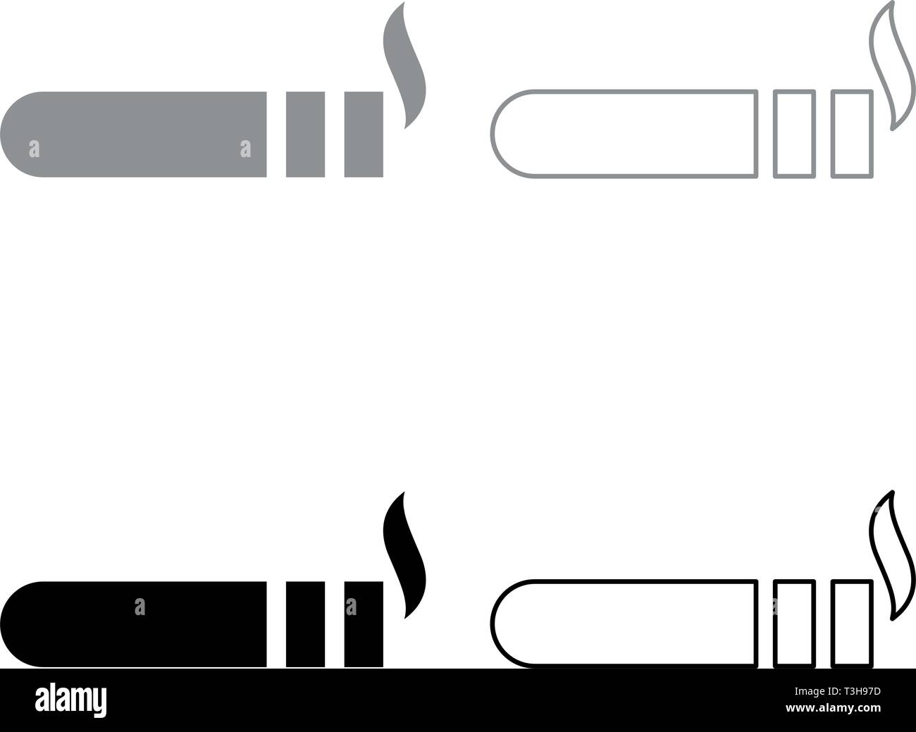 Cigar with smoke Luxury Havana cigar Smoking cigar concept icon set ...