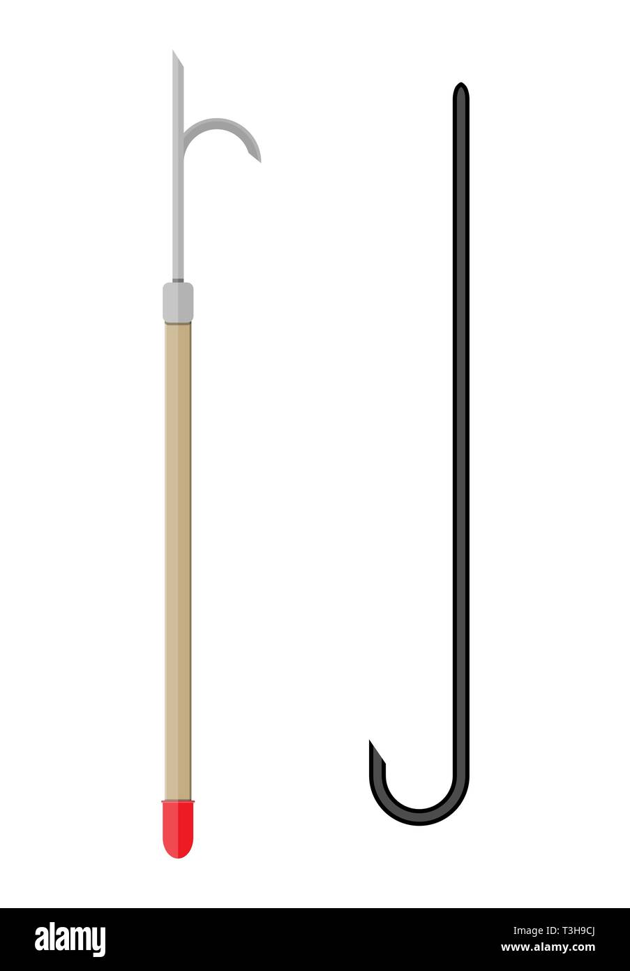 Fire hook. Fire equipment. Vector illustration in flat style Stock ...