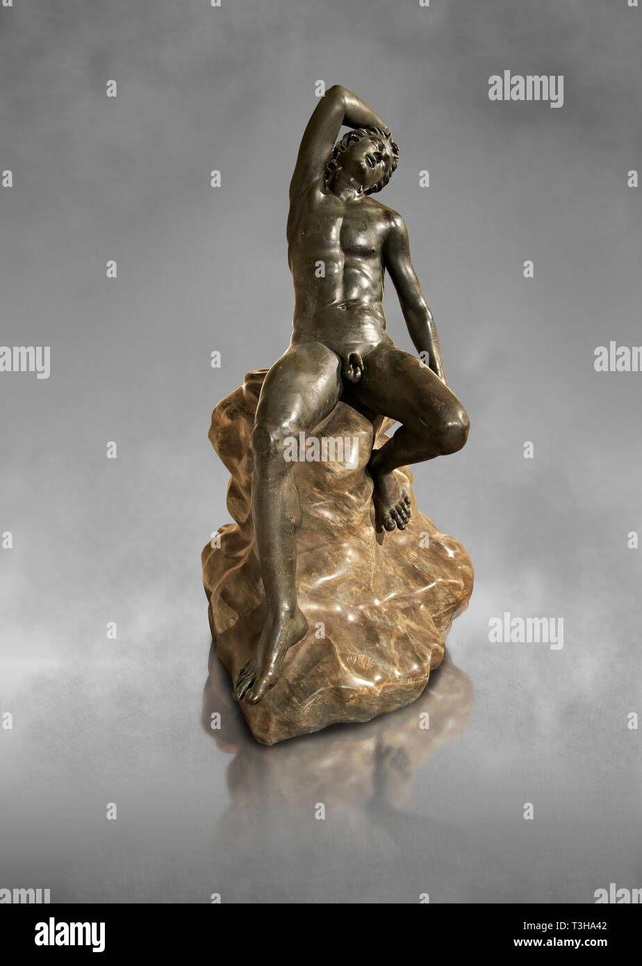 Roman bronze sculpture of Hermes from the rectangular peristyle of the ...