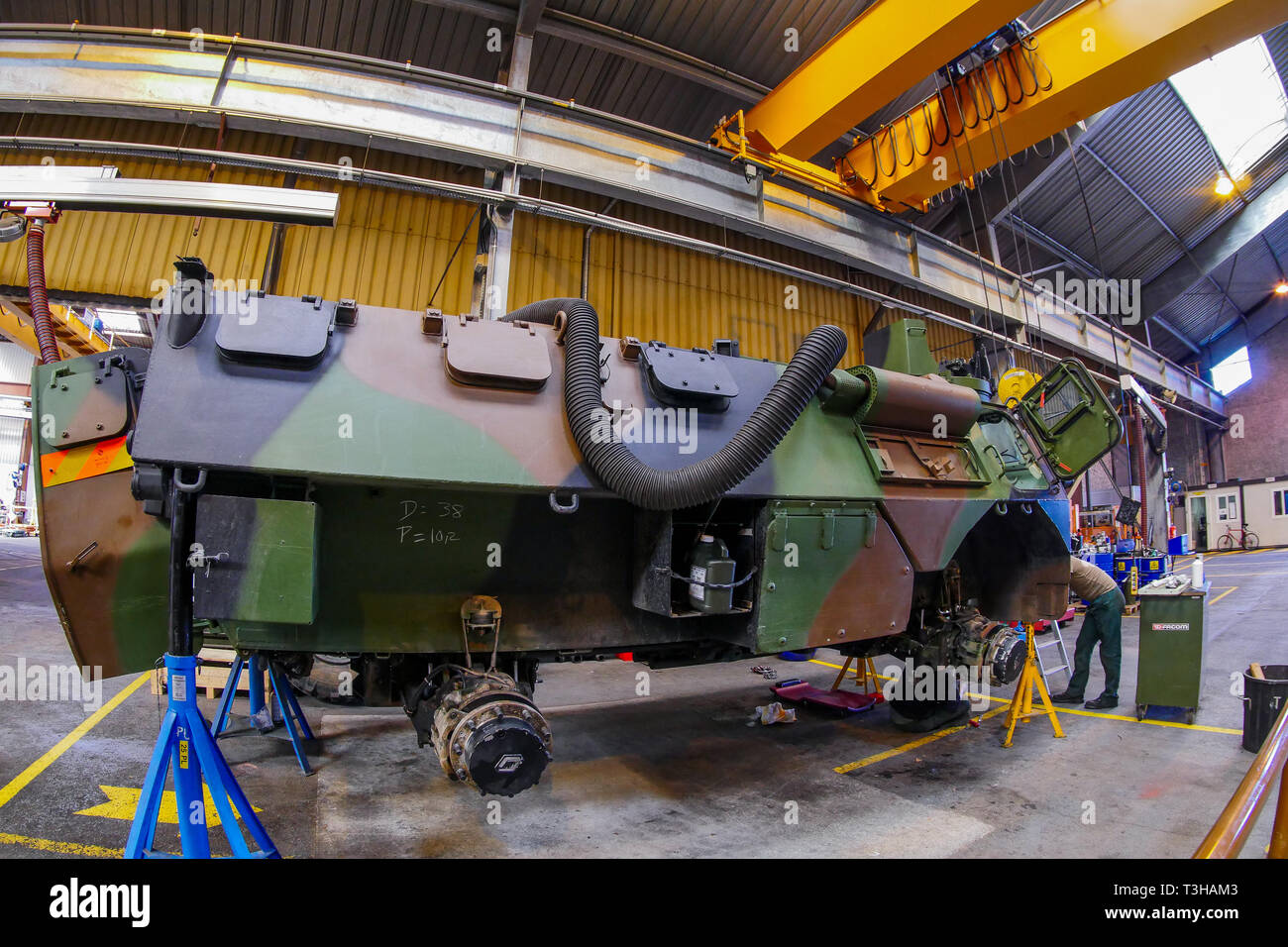 Military mechanical workshop, 7th RMAT, Lyon, France Stock Photo - Alamy