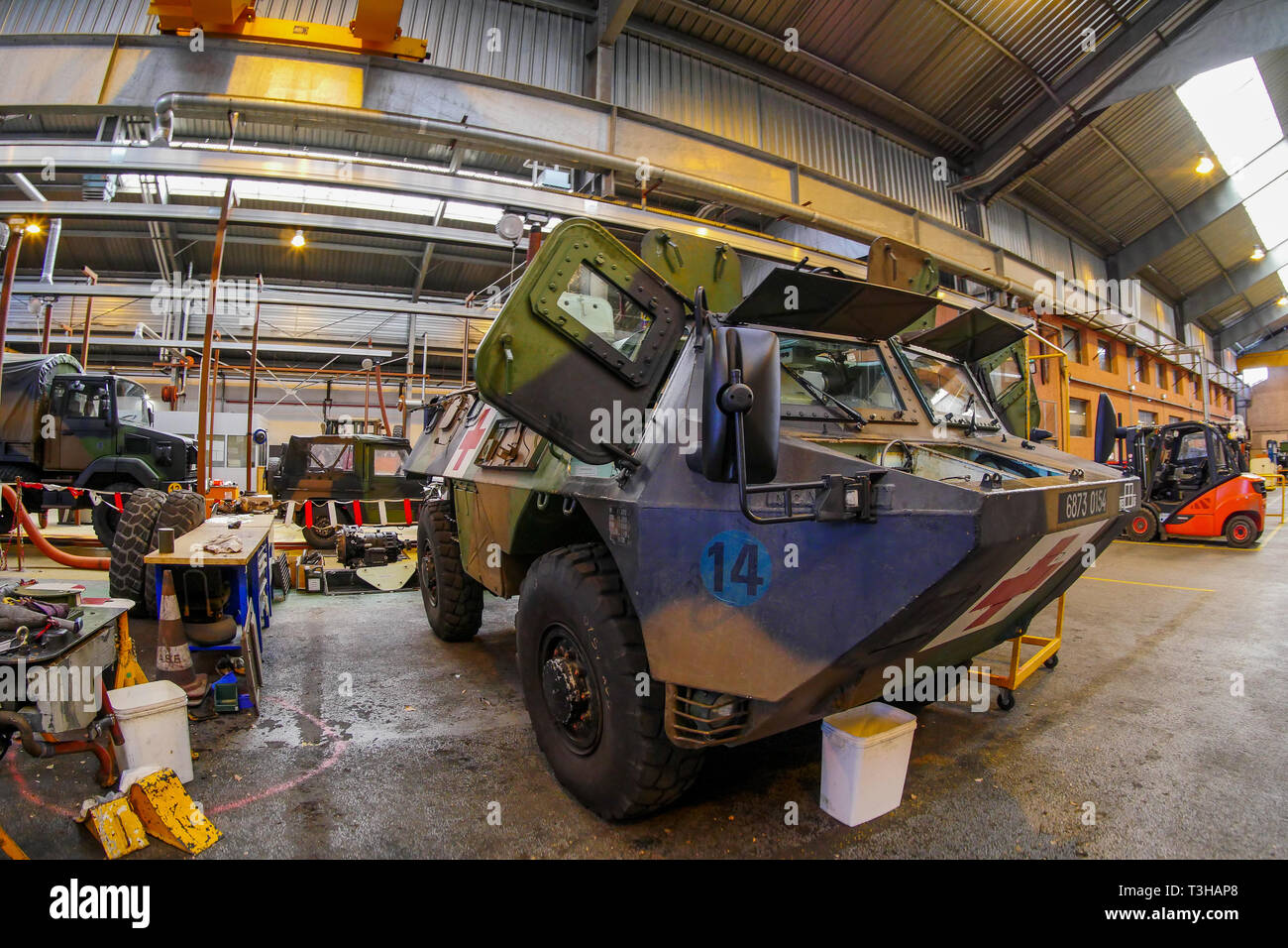 Military mechanical workshop, 7th RMAT, Lyon, France Stock Photo - Alamy