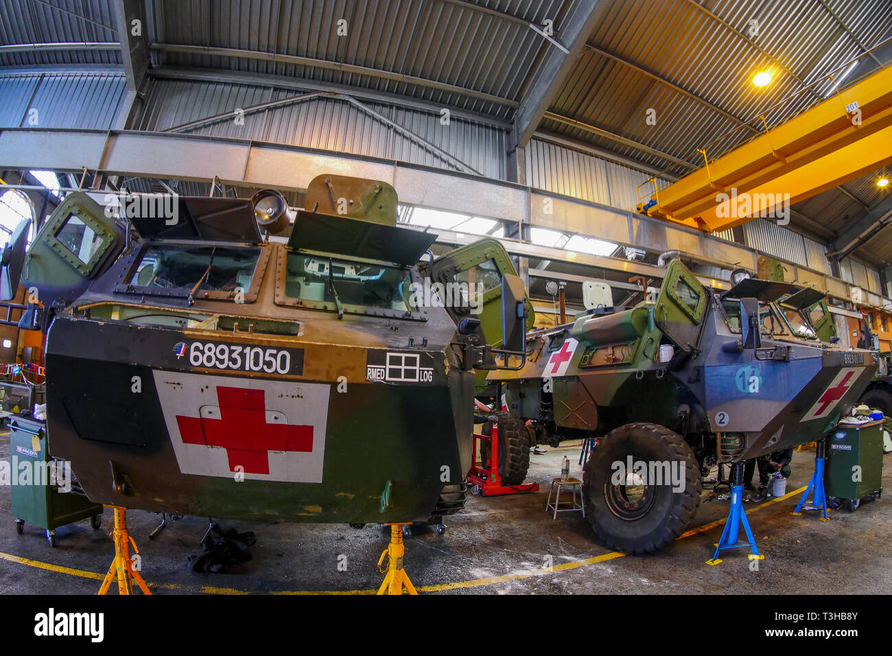Military mechanical workshop, 7th RMAT, Lyon, France Stock Photo - Alamy