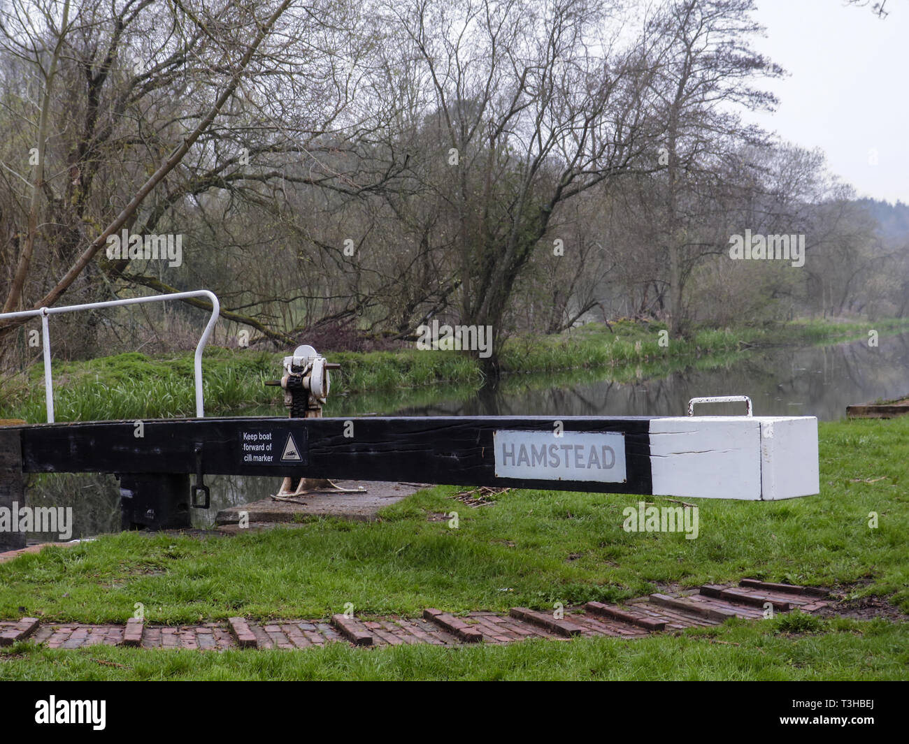 Lock beam Hamstead lock Stock Photo - Alamy