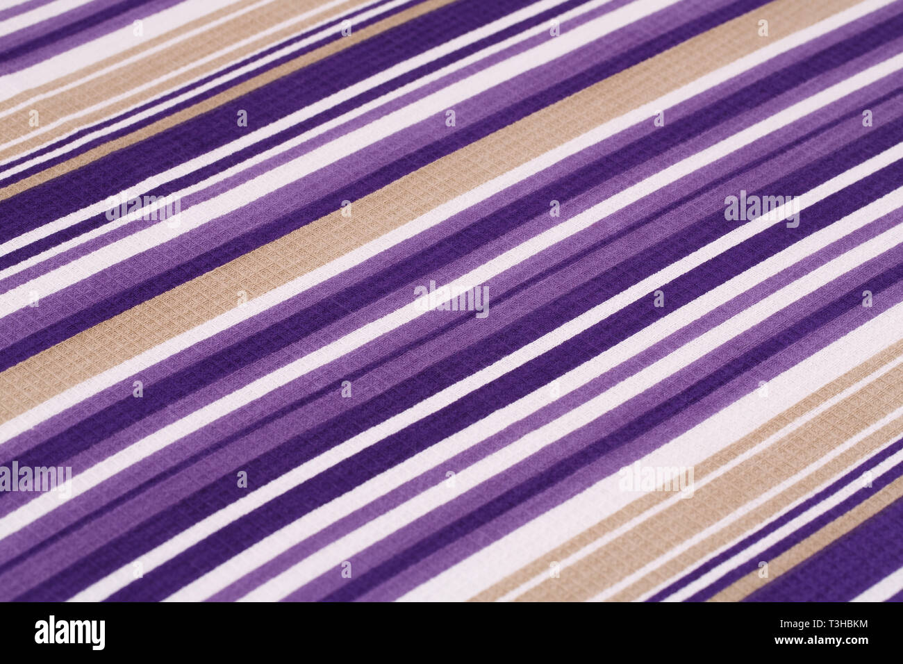 Striped tablecloth texture as a background, closeup picture Stock Photo ...