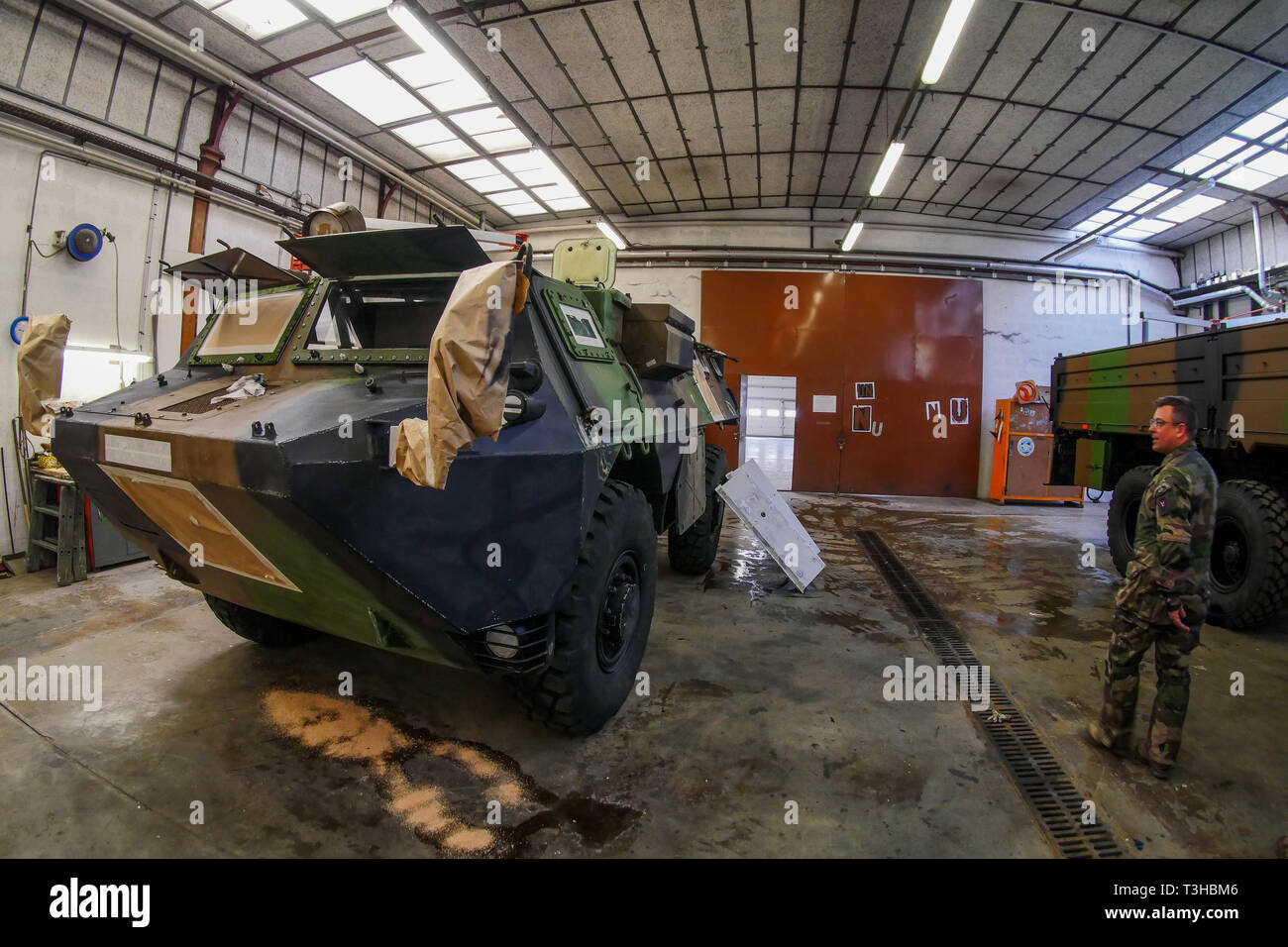 Military mechanical workshop, 7th RMAT, Lyon, France Stock Photo - Alamy