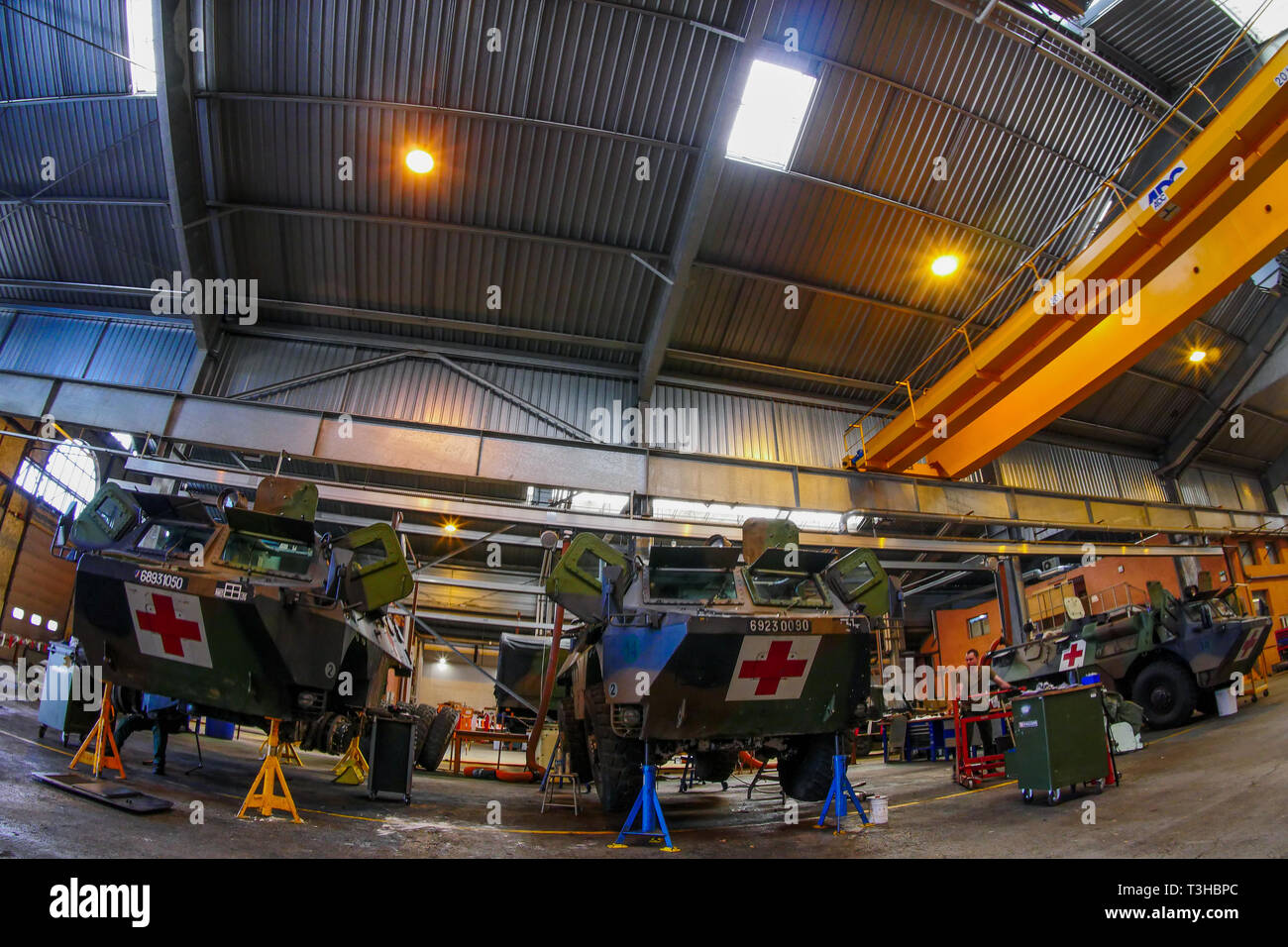 Military mechanical workshop, 7th RMAT, Lyon, France Stock Photo - Alamy