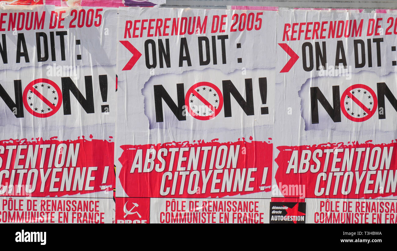 Left wing Political poster, Lyon, France Stock Photo - Alamy