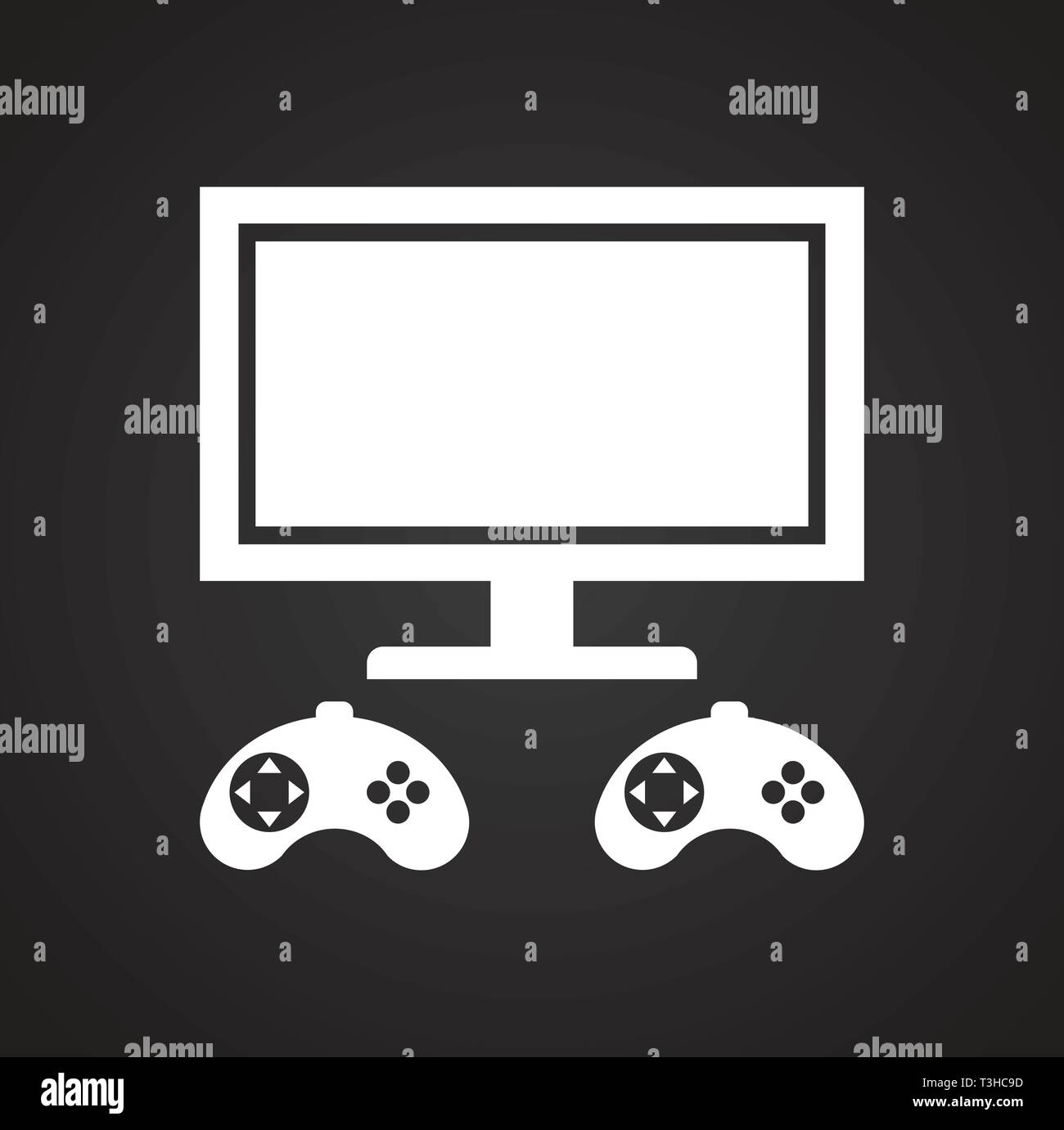 Gaming icon on background for graphic and web design. Simple vector ...