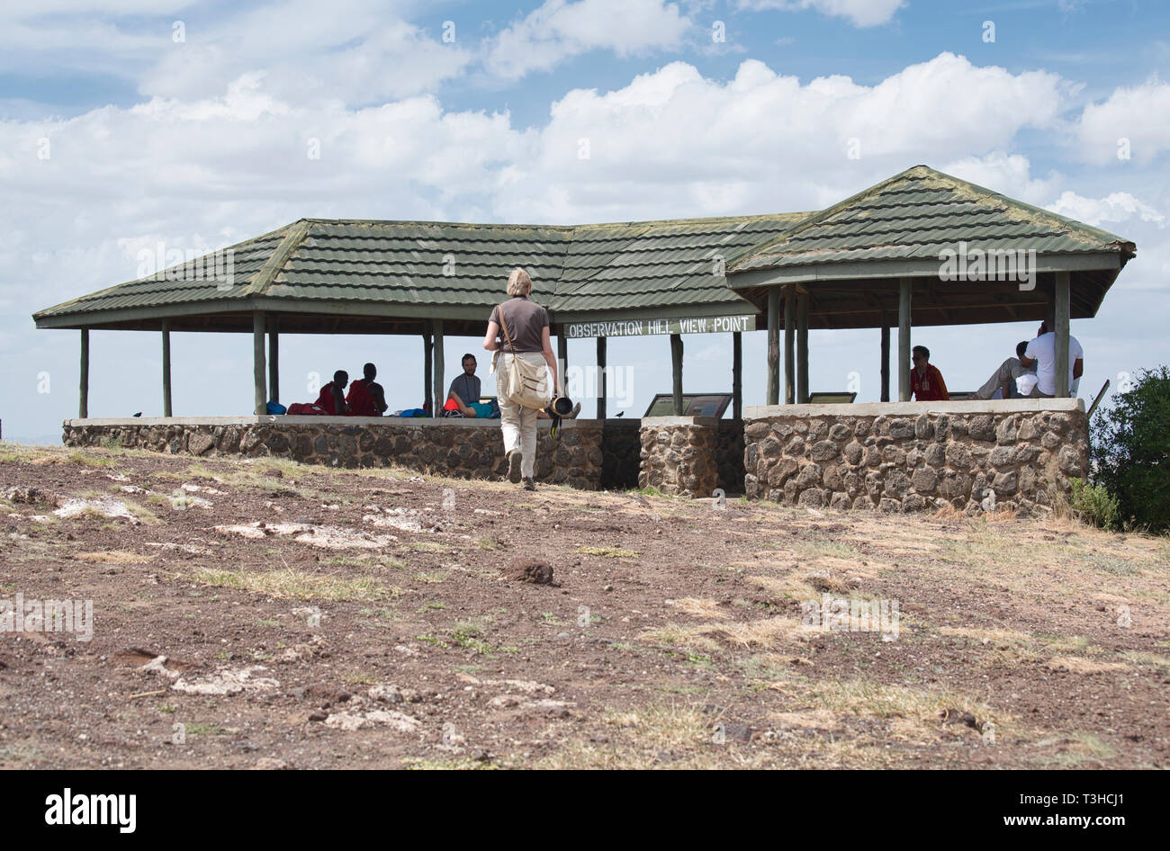 The visitor viewpoint, Observation Hill, Amboseli National Park, Kenya ...