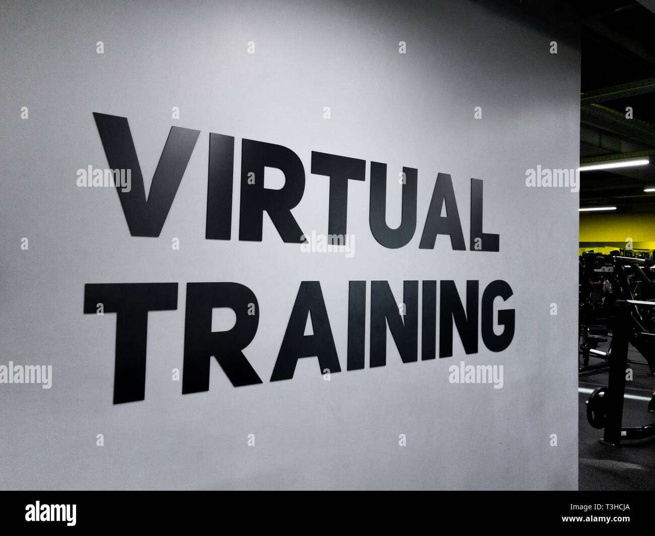 Motivational text in gym for sports men and women to train harder Stock ...