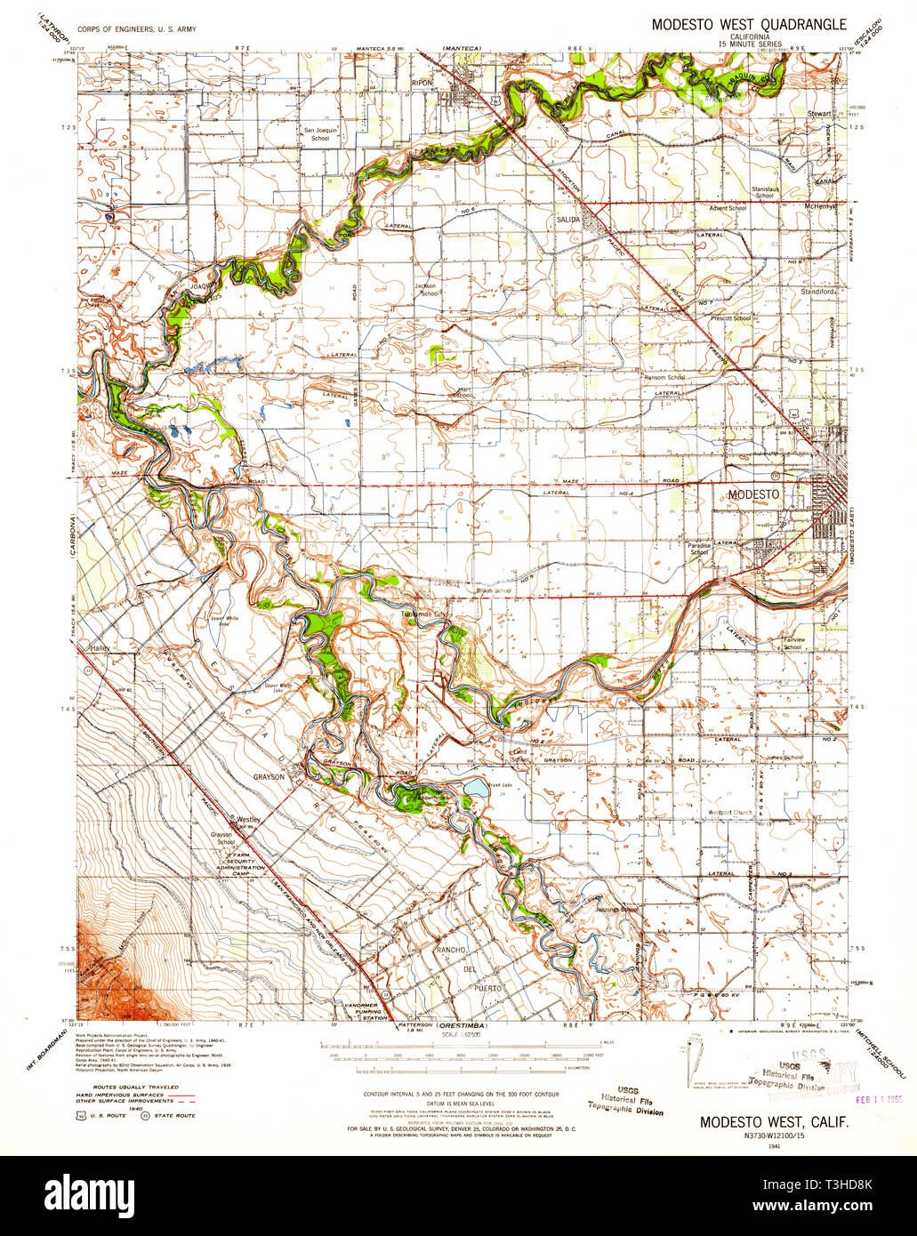 Modesto ca map hi-res stock photography and images - Alamy