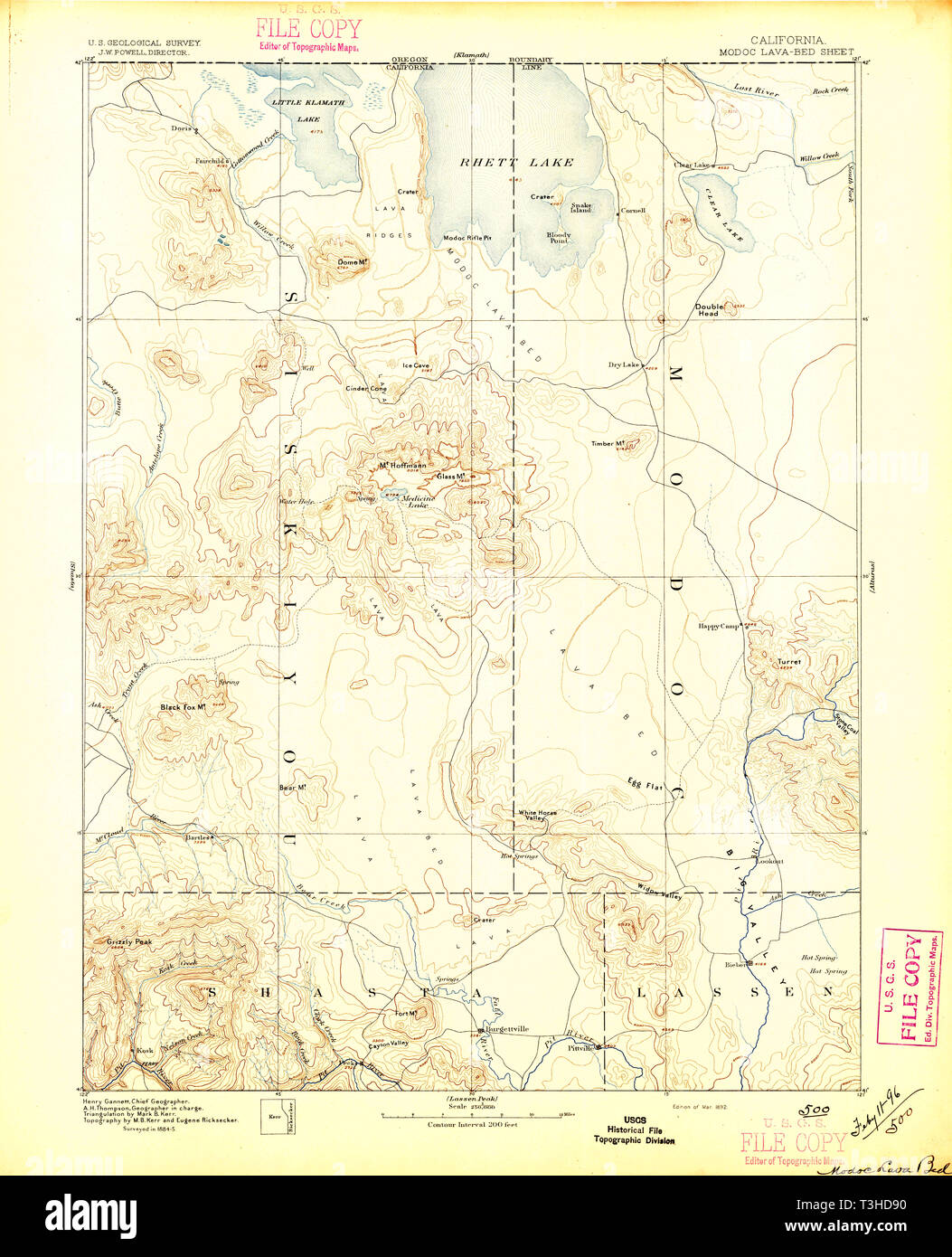 Modoc map hi-res stock photography and images - Alamy