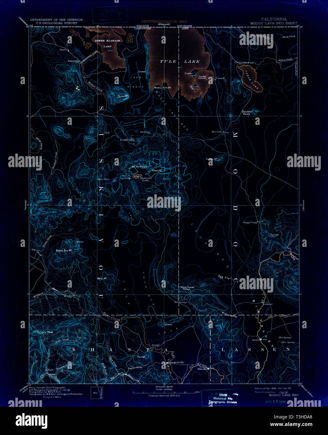 Modoc map hi-res stock photography and images - Alamy