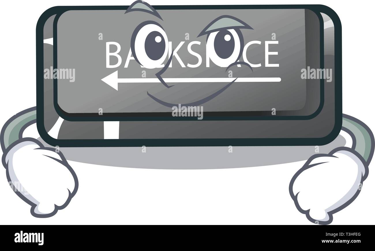 Smirking button backspace in the shape cartoon Stock Vector Image & Art ...