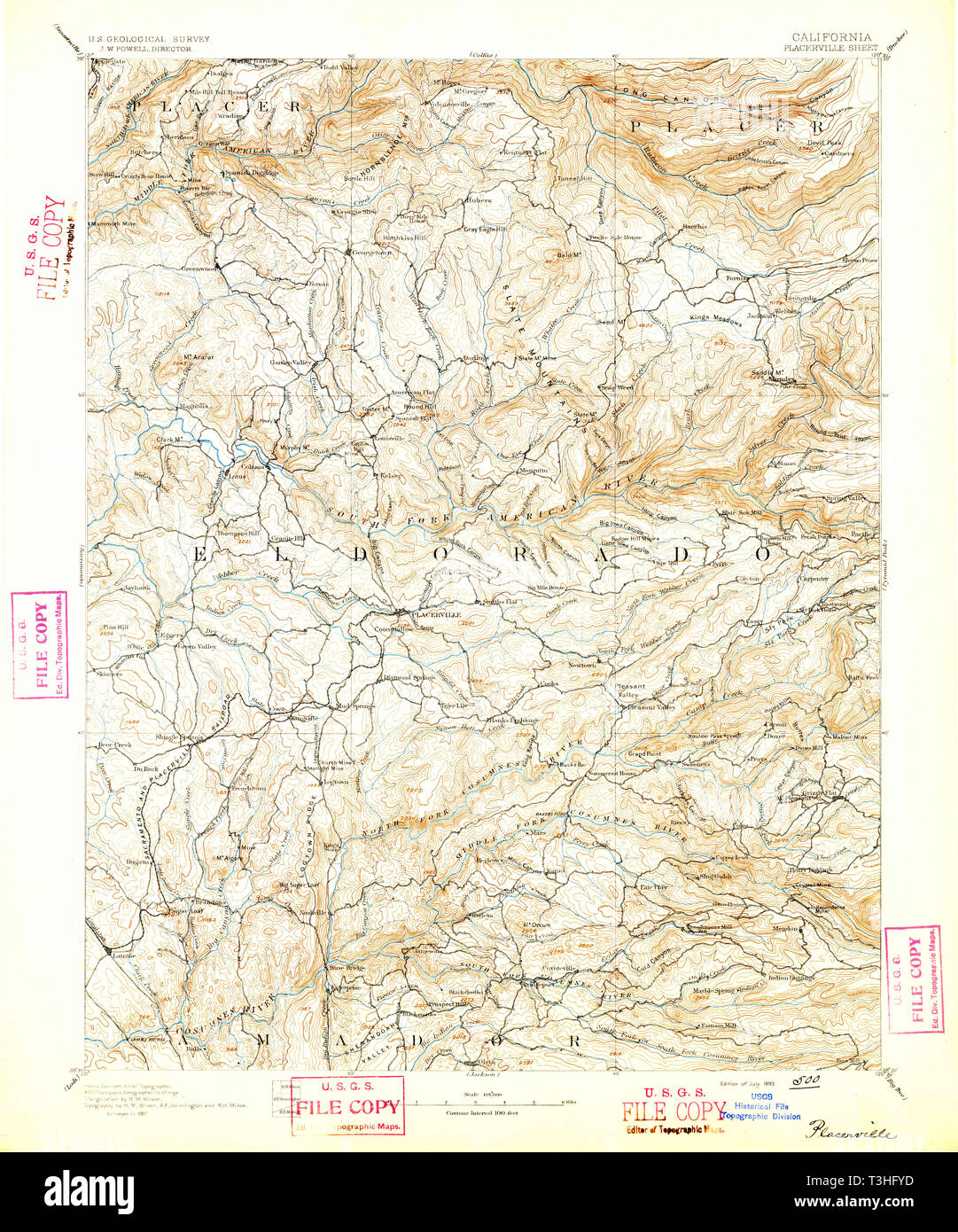 Map of placerville hi-res stock photography and images - Alamy