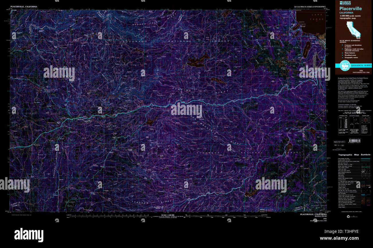 Map of placerville hi-res stock photography and images - Alamy