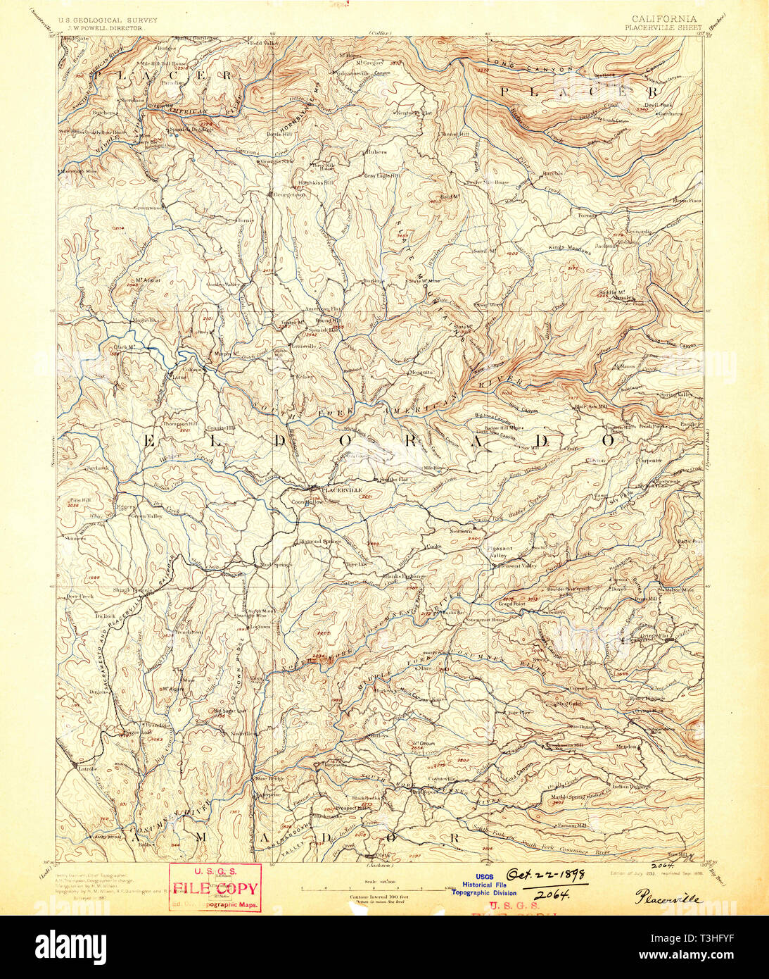Map of placerville hi-res stock photography and images - Alamy