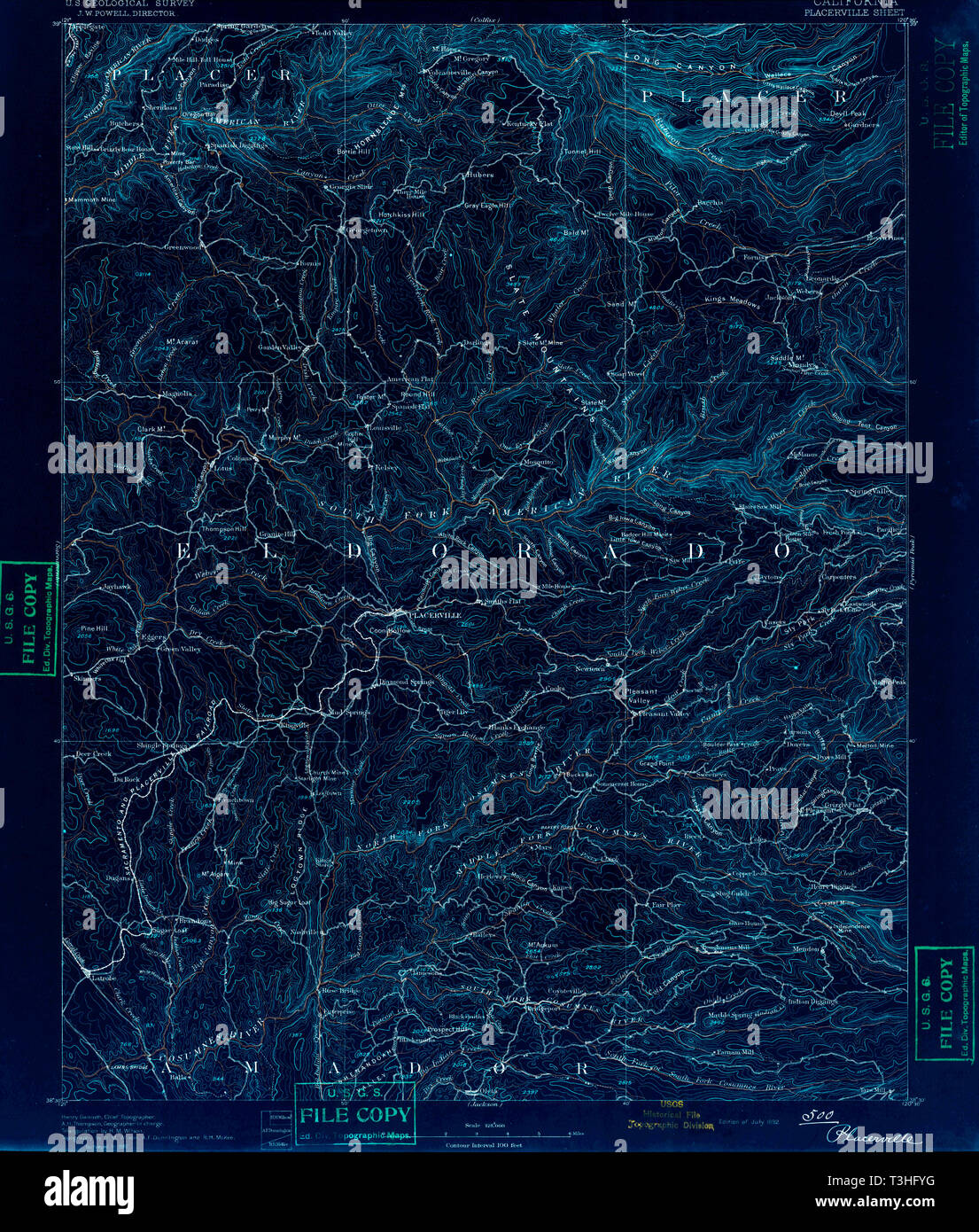 Map of placerville hi-res stock photography and images - Alamy